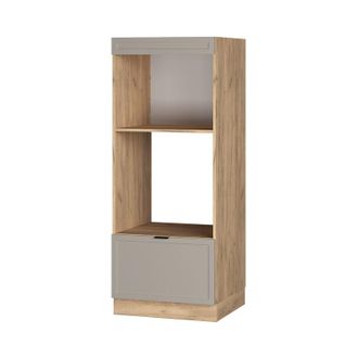 Vicco Meuble micro-ondes Fame-Line, GrisBeige, 60 cm ouvert