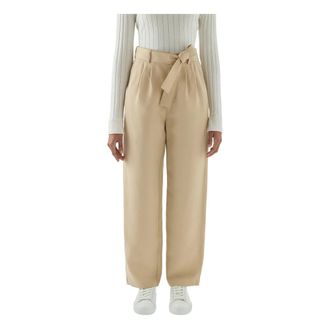 Woolrich Leichte Leinenmischung Hose - - Trousers - Damen - Beige - XS