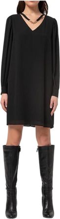 Fracomina Femme, Robes, Noir, Taille: 44 FR Mini robe trap&egrave;ze