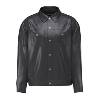 Guess Leather Jackets - - Jackets - Herren - Schwarzk - M