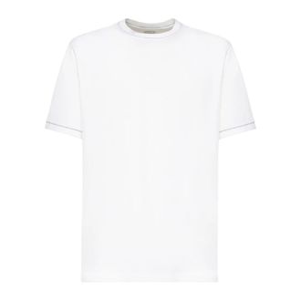 Eleventy Wei&szlig;e Baumwoll-T-Shirts und Polos - - Tops - Herren - Wei&szlig; - L