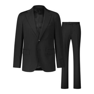 Caruso Italienischer Slim-Fit Anzug Aida - - Suits - Herren - Schwarzk - 3XL