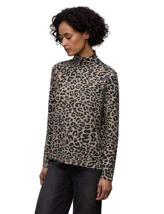 Street One Damen Gemustertes Rollkragenshirt