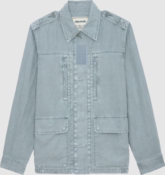 Zadig&Voltaire Veste Kid Lin Skull Wings Glacier