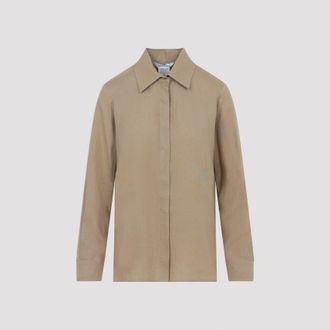Max Mara Falasco Linen M Logo Shirt