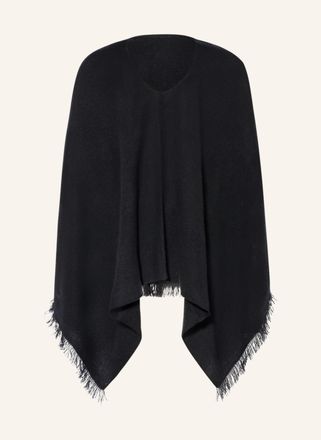 Repeat Repeat Cashmere-Poncho schwarz