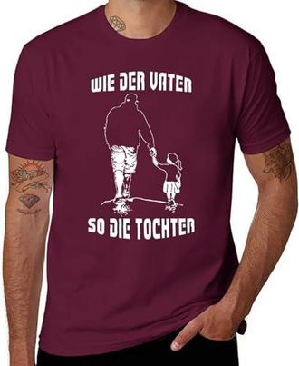 Generic T-shirt Wie Der Vater So Die Tochter M&auml;nner und Herren | Freundschaft Papa Kind Vatertag Familie, Style bordeaux, 3XL