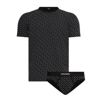 Dsquared2 Ensemble T-shirt et Slip - Homme - Sous-v&ecirc;tements - Noir - Taille: 2XL