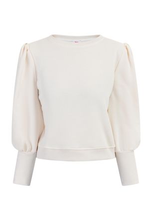 Mymo Sweatpullover Damen Wollweiß