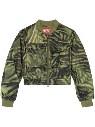 Diesel veste bomber G-Khlow &agrave; fermeture zipp&eacute;e - Vert