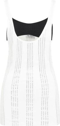 The Attico Femme, Robes, Blanc, Taille: 34 FR Ribbed Knit Tank Dress