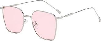 Generic Lunettes De Soleil Carr&eacute;es &Agrave; Monture M&eacute;tallique Large For Hommes Et Femmes, Id&eacute;ales For Les D&eacute;placements Quotidiens, Les Soir&eacute;es, Les S&eacute;ances Photo Et