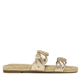 Tommy Hilfiger Espadrilles Tommy Hilfiger Metallic Rope Espadrille Mule FW0FW08670 Goldfarben