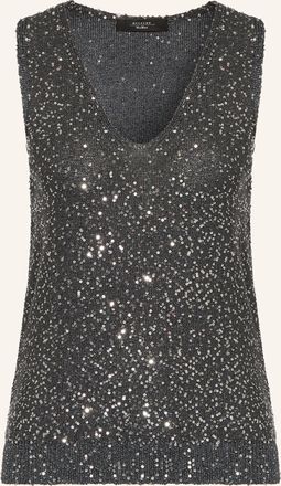 Max Mara Weekend Max Mara Stricktop Tempo Mit Pailletten grau