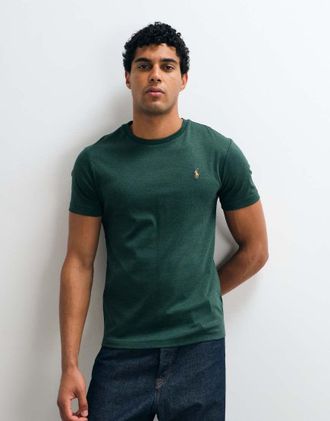 Polo Ralph Lauren t-shirt coupe slim sur mesure en vert fonc&eacute;