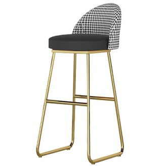 Generic Barhocker mit PU-Lederbezug, hohe Hocker mit R&uuml;ckenlehne und Metallbeinen, Fr&uuml;hst&uuml;cksst&uuml;hle f&uuml;r Bar, Theke, K&uuml;che und gewerbliche Nutzung