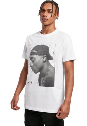 Mister Tee Herren Tupac Cracked Background Tee T-Shirt, White, XXL