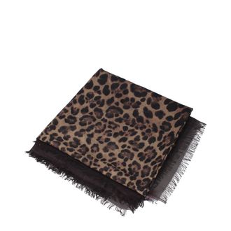 Valentino Garavani Womens Brown Cashmere Foulard Accessory