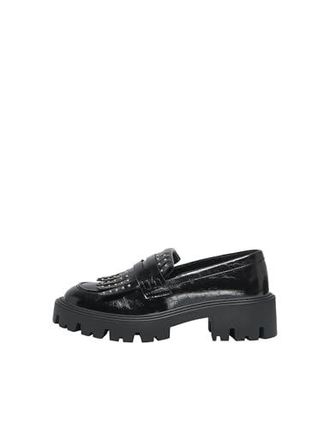 Only Femme Loafer Onlbetty-12 Tassels Studs Mocassins, Noir, 36 EU