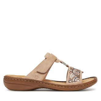 Rieker Pantoletten Rieker 608K2-31 Beige
