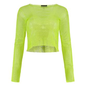 Santa Brands Top mit Lochmuster - - Tops - Damen - Gr&uuml;n - M