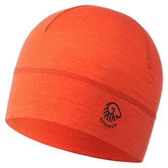Giesswein Bonnet Gamsstein Neonorange One Size - Casquette de sous-v&ecirc;tement en 100% Laine m&eacute;rinos, Sports Beanie de v&eacute;lo pour Hommes et Femmes, Compatible avec 