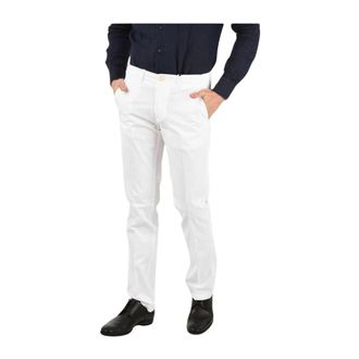 Corneliani Wei&szlig;e Baumwoll-Slim-Fit-Chinohose - - Trousers - Herren - Wei&szlig; - XS
