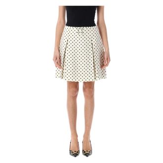 Valentino Garavani Femme, Jupes, Blanc, Taille: 38 FR Jupe Mini &agrave; Pois avec