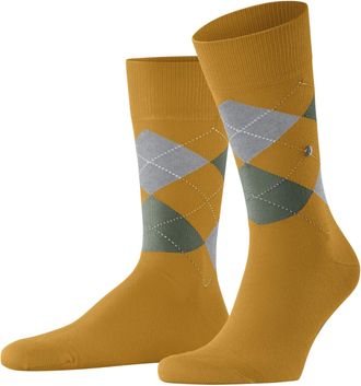 Burlington Herren Socken King M So Baumwolle gemustert 1 Paar, Gelb Dottergelb 1305-O, 40-46