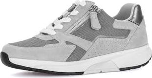 Gabor Baskets basses pour femme, Gris clair Combi 49, 38.5 EU
