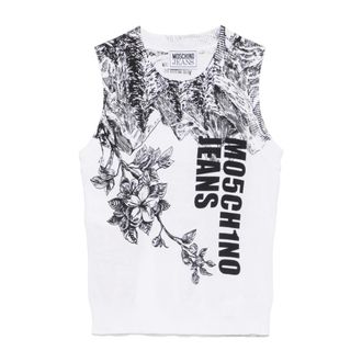 Moschino Femme, Tops, Blanc, Taille: 38 FR Top sans manches