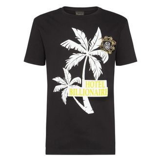 Billionaire Boys Club T-Shirt Round Neck SS Palms - - Tops - Herren - Schwarzk - XS