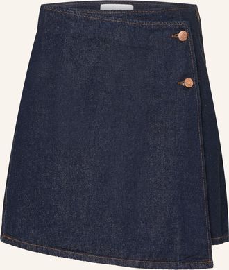 Y.A.S. Jeansrock In Wickeloptik blau