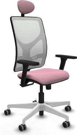 Piqueras y Crespo Computerstuhl mit 3D-Armlehnen, h&ouml;henverstellbarer Lendenwirbelst&uuml;tze und festem Kopfteil, ausgestattet mit Sincro 3 Positionen und Schneideschaum, We