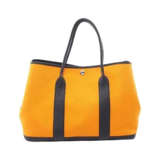 Herm&egrave;s Sac cabas Pre-owned Garden Party PM en cuir Negonda - Femme - Pre-owned - Orange - Taille: ONE Size