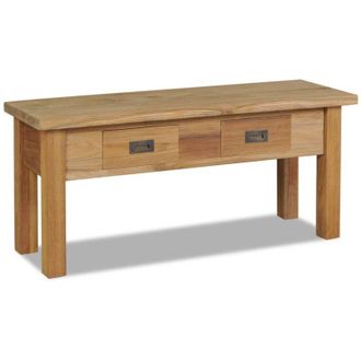 vidaXL Vidaxl - Banc dentr&eacute;e teck massif 90 x 30 x 40 cm