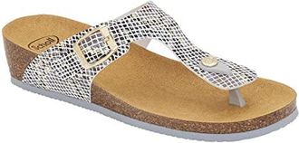 Scholl Femme Gandia Sandale, White/Multi, 36 EU