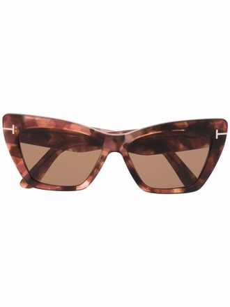 Tom Ford Eyewear Cat-Eye-Sonnenbrille in Schildpattoptik - Braun