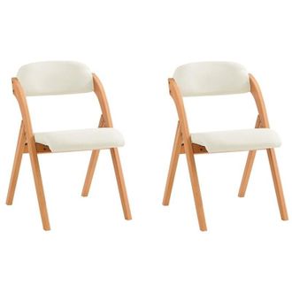SoBuy SoBuy Chaise Salle &agrave; Manger Lot de 2 Pliante Bois Rembourr&eacute;e Ergonomique - Chaise de Cuisine et de Bureau Compacte pour Salle &agrave; Manger ou Salon, pour