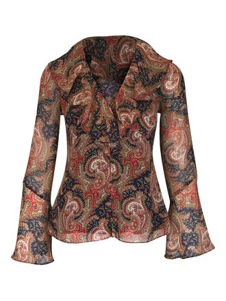 Veronica Beard Kyrie paisley-print blouse - Blau