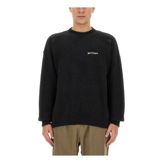 Palm Angels Homme, Pulls, Noir, Taille: S Pull Basique Logo