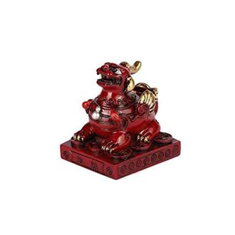 La Chineuse Pi Xiu-Figur - Feng Shui-Löwe-Drache-Statuette - 6 x 6 x 7 cm - Symbol für Schutz und Reichtum - Traditionelle chinesische asiatische Dekoration - für
