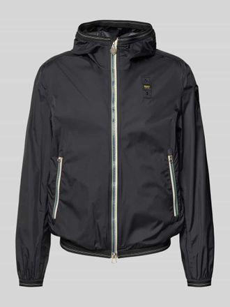 Blauer Jacke mit Label-Patches Modell Dodge