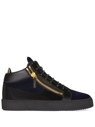Giuseppe Zanotti baskets montantes Kriss en velours - Bleu