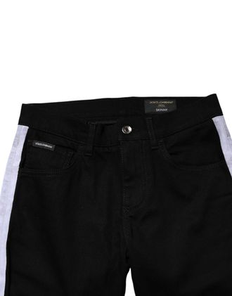 Dolce & Gabbana Mens Black Cotton Stretch Skinny Denim Trouser Jeans Elastane