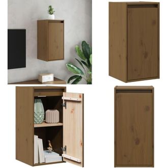 vidaXL Vidaxl - Armoire murale Marron miel 30x30x60 cm Bois de pin massif - Armoire Murale - Bibliothèque Murale - Rangement Mural - Étagère Murale