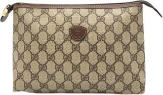 Gucci unisex, Pre-owned, Brun, Taille: ONE Size Pochette GG Supreme Vintage Pre-owned