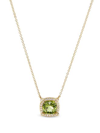 David Yurman collier Ch&acirc;telaine 7 mm en or 18ct &agrave; ornements - Vert