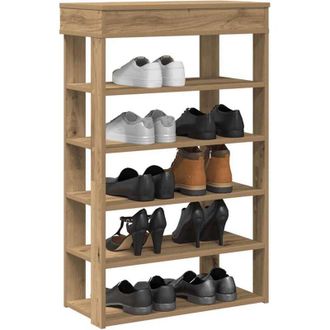 vidaXL vidaXL Schuhregal Artisan-Eiche 60x30x98 cm Holzwerkstoff