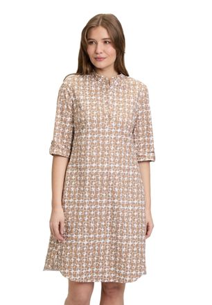 Vera Mont Damen 0360/4802 Kleid, White/Beige, 40 EU